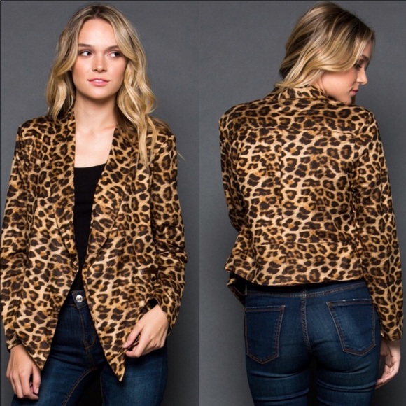 Jackets & Coats | Leopard Blazer Jacket | Poshmark
